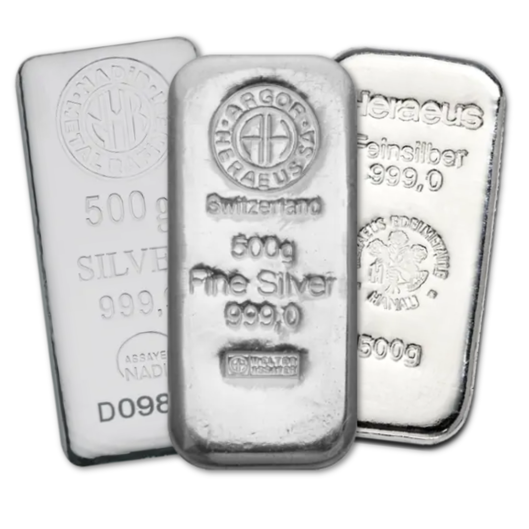 500g Silver Bar (Best Value) - Vat Included – Cardiff Gold