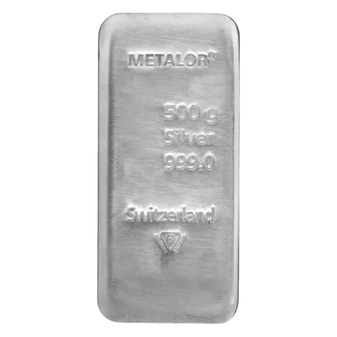 500g Silver Bar Metalor – Cardiff Gold