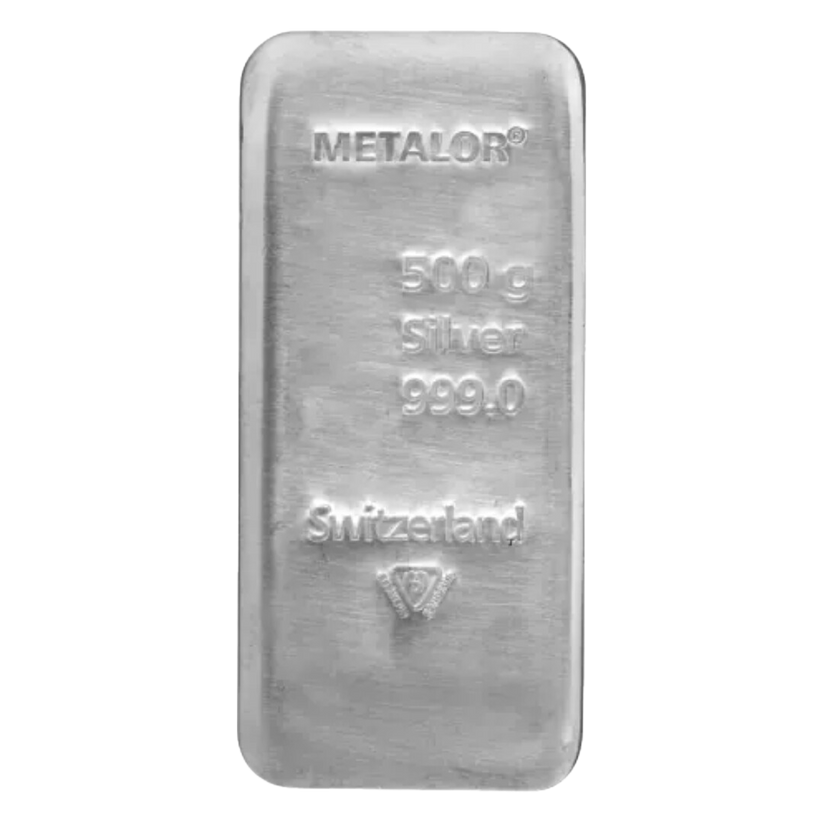 500g Silver Bar Metalor – Cardiff Gold