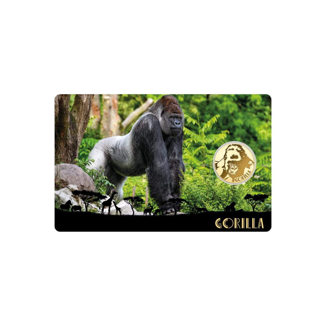 African Gorilla Coin Card - Gold Gift – Cardiff Gold