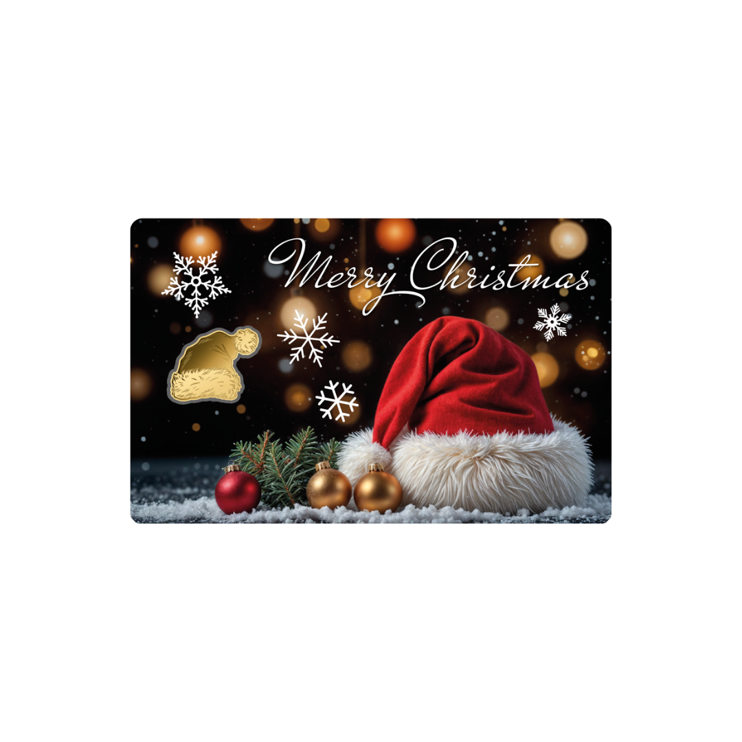 Santa Hat Coin Card - Gold Gift – Cardiff Gold